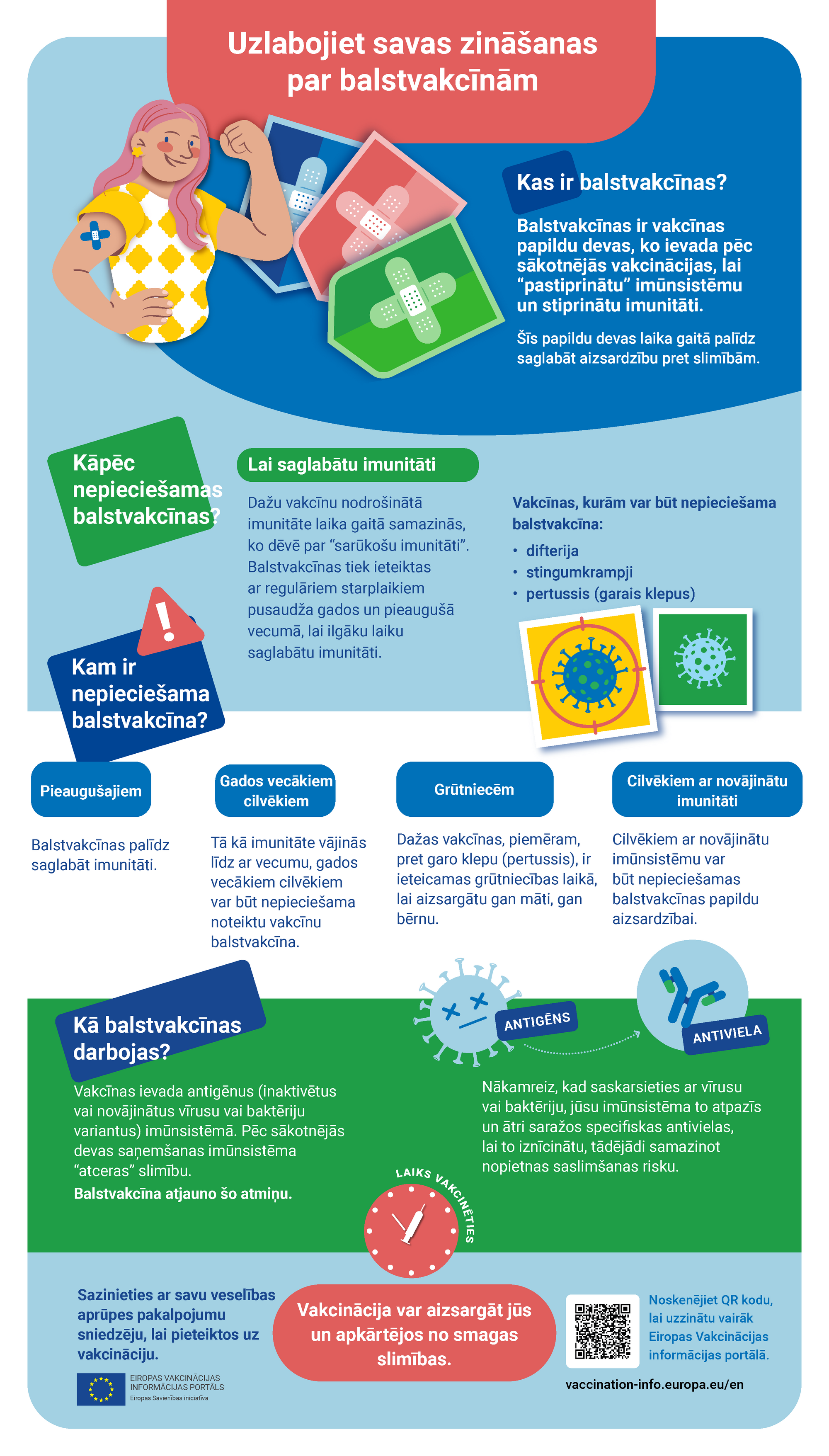 Uzlabojiet savas zināšanas par balstvakcīnām